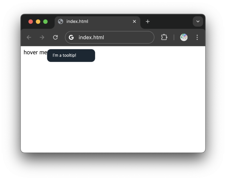 HTML tooltip 툴팁 만들기 - HTML